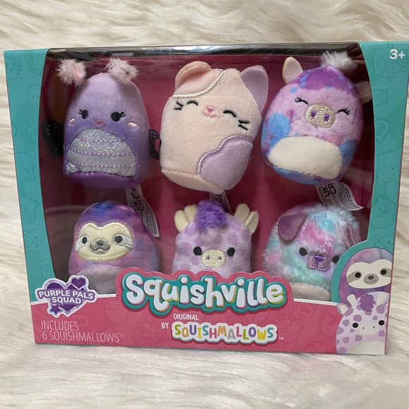 Squishmallows | Toys | Squishville 2 Insquishmallows 6 Pack Purple Pals ...